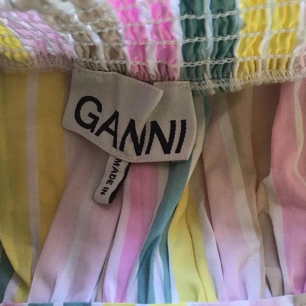 Ganni | Dresses | Ganni Organic Cotton Striped Pastels Maxi Dress 36 Us ...